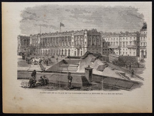 1872 - Barricade - Place of The Concorde & Rue Rivoli - Common de Paris ...