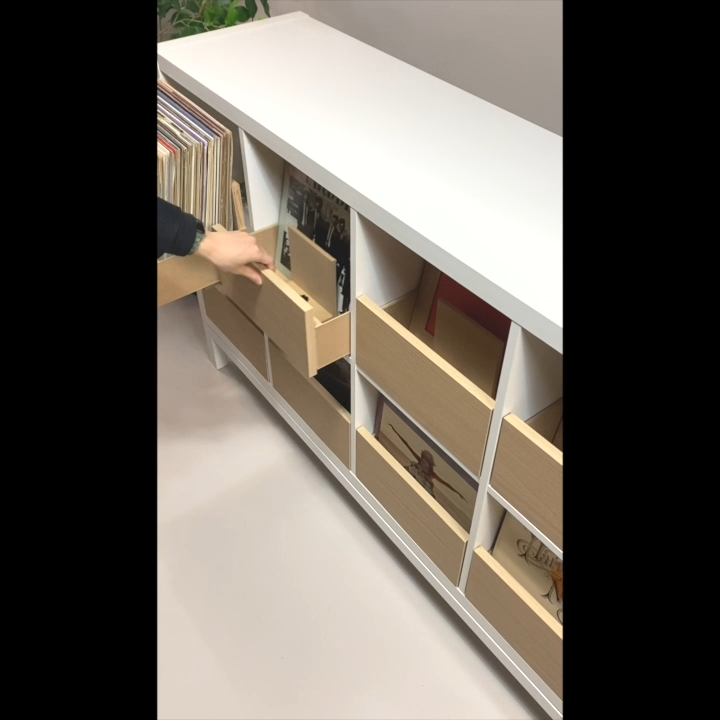 Vinyl Record Dig Storage for IKEA Kallax：DIY Drawers, LP Cabinet, Dj ...