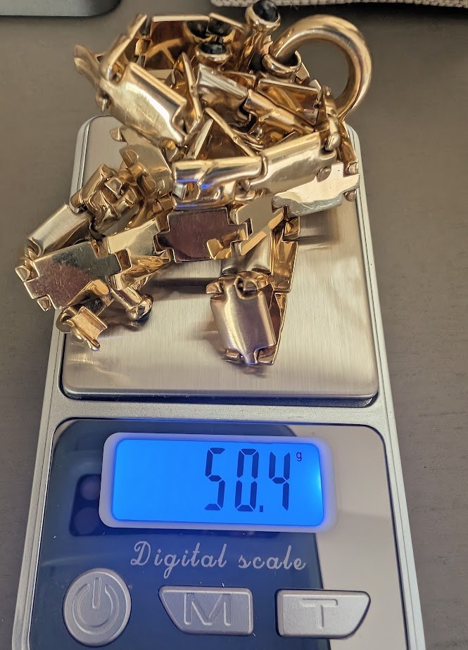 14K Gold Designer Style Necklace and Bracelet Set - 50.4 Grams - BELOW ...