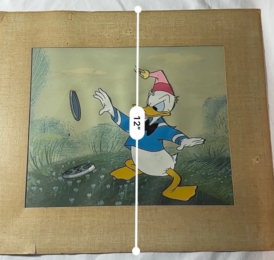 Vtg Original Walt Disney Movie Production Celluloid Drawing-Donald Duck ...
