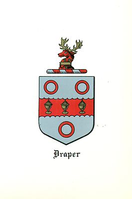 *Great Coat of Arms Draper Family Crest genealogy, would look great ...