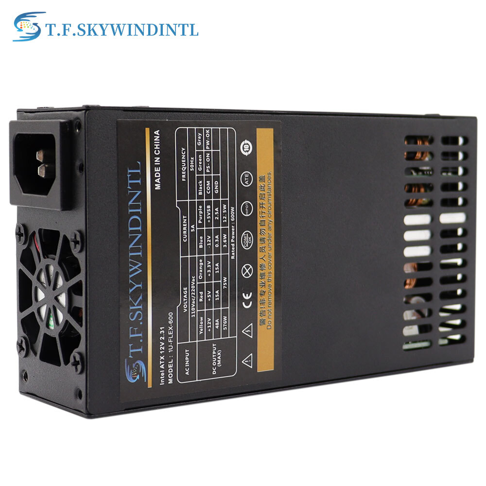 600W PC Power Supply For Enhance 7660B 1U Flex ATX PSU Computer Mini ...
