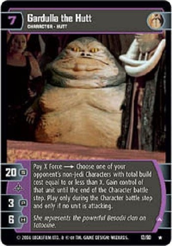 STAR WARS TCG WOTC THE PHANTOM MENACE GARDULLA THE HUTT (A) 12/90 FOIL ...