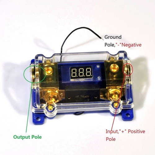 Auto Car Audio Overload Protector LED Voltage Display ANL Dist Block ...