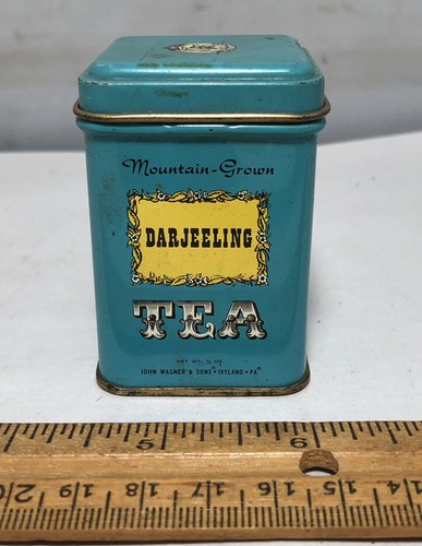 Vintage Wagner Mountain Grown Darjeeling Tea 7/8 OZ Advertising Tin | eBay