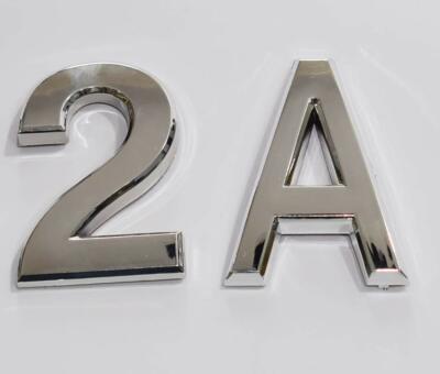 Apartment Number 2A Sign/Mailbox Number Sign, . Letter C (Silver,3D ...