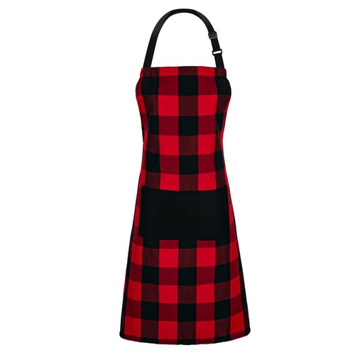 1 Pack Buffalo Check Apron with 2 Pockets Adjustable Bib Chef Kitchen ...