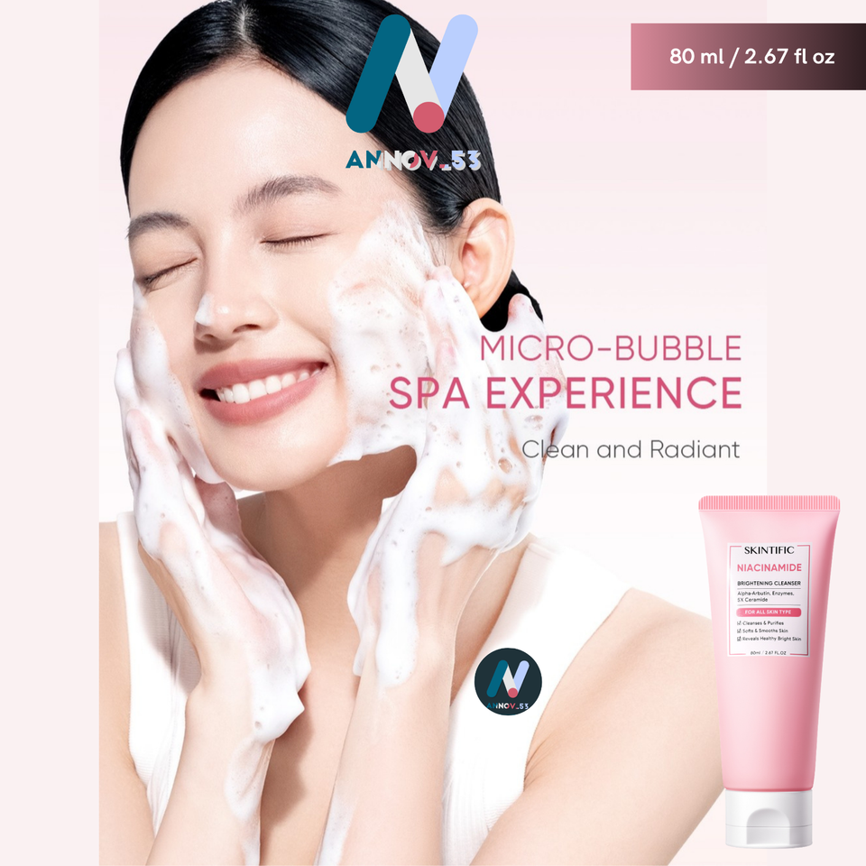 SKINTIFIC Niacinamide Bright Cleanser Facial Wash Antioxidant Radiant ...