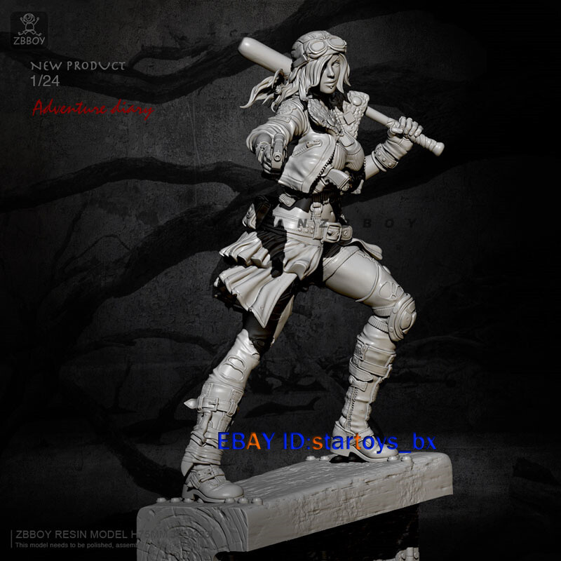Unpainted 80MM Resin Adventurer Female Model Kit Unassembled Figure ...