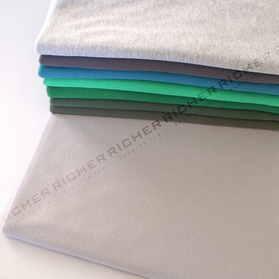100% Knitted Jersey Cotton Stretch Interlock Fabric Material Made in UK ...