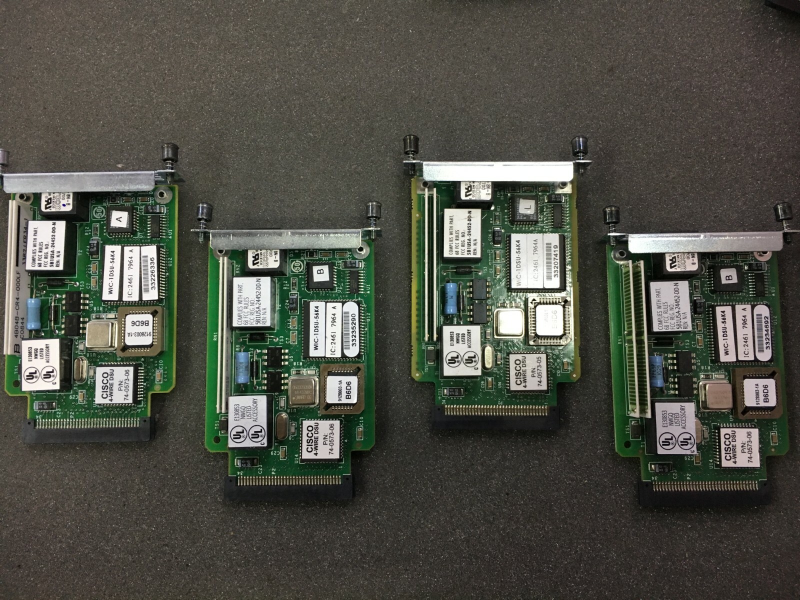 Lot of (4) Cisco WIC-1DSU-56K - 1 PORT Modem 4-Wire 56/64k Interface ...
