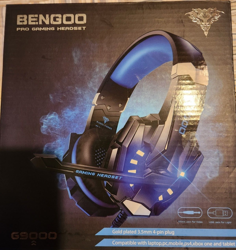 BENGOO G9000 Stereo Gaming Headset for PS4 PC Xbox One PS5 Controller ...