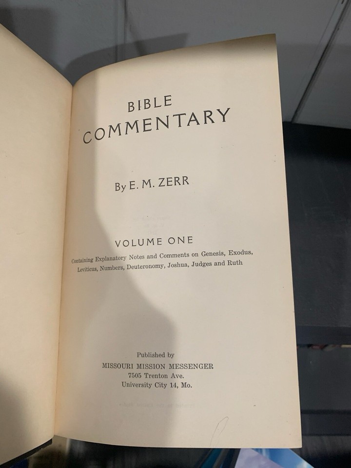E. M. Zerr’s Old Testament Bible Commentary Church Of Christ | eBay
