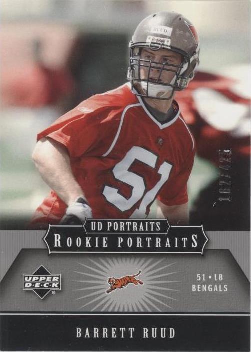2005 Upper Deck Portraits - Rookie Portraits Barrett Ruud #167 /425 (RC ...
