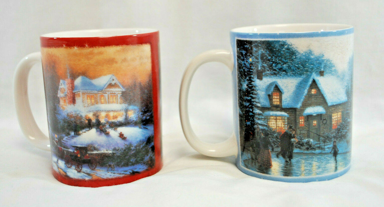 AMCAL Thomas Kinkade For The Gift of Art Coffee Mugs 2 Different Mugs ...