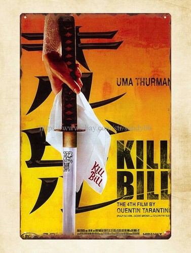 Kill Bill movie poster metal tin sign cafe pub dorm wall art | eBay