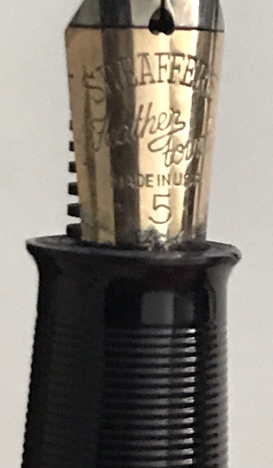 Vintage SHEAFFER CADET Plunger Fountain Pen GREEN 14K Feather Touch #5 ...