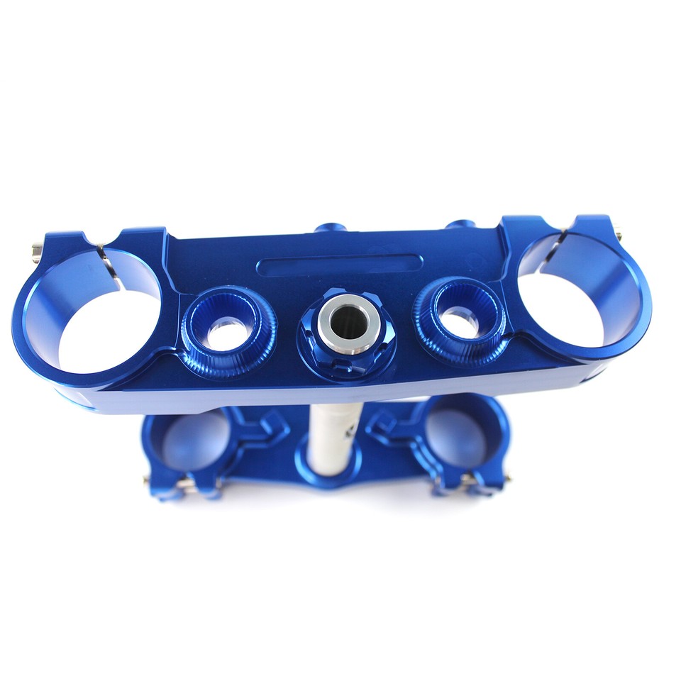 Upper/Lower Triple Tree Clamps Steering Stem Handlebar Riser Mount Fits ...