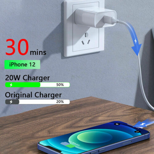 Fast Charger 20W PD Power Adapter USB-C Plug For iPhone 12 13 14 Pro ...