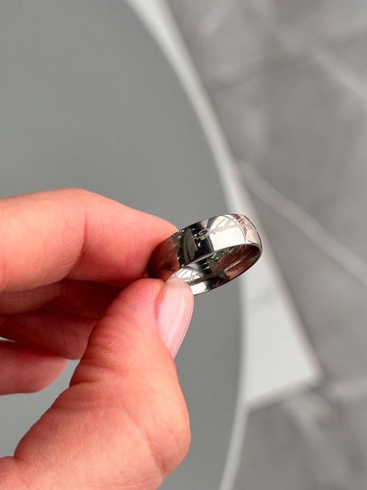 Lord of the Rings Silver - The One Ring The Hobbit Frodo Bilbo Baggin ...