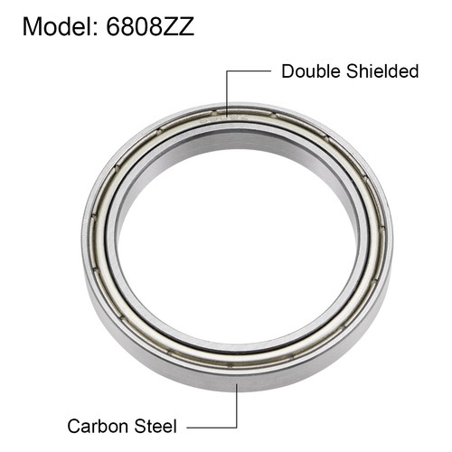 6808ZZ Deep Groove Ball Bearings Z2 40x52x7mm Double Shielded Carbon ...