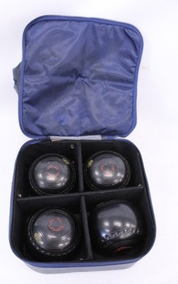 4 x Vtg HENSELITE Size 3 Super Grip Black Coloured LAWN BOWLS -A16 ...
