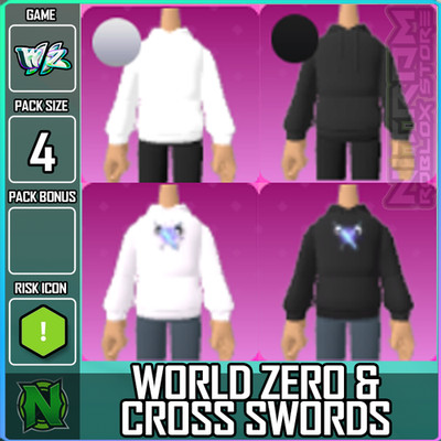 World Zero WZ - 4 PACK - WORLD ZERO and CROSS SWORDS HOODIES | eBay