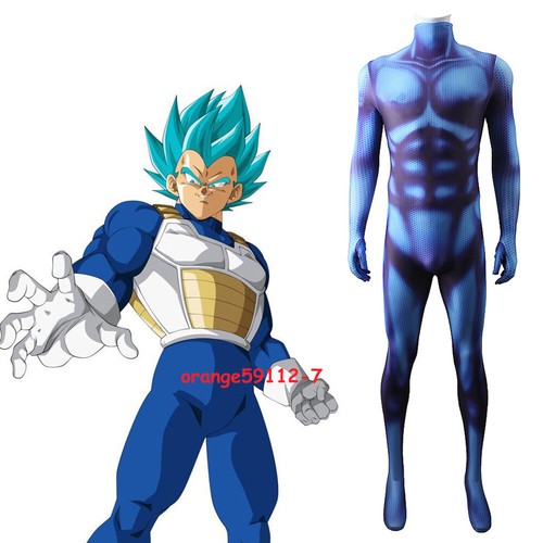 Super Saiyan Vegeta Costume Cosplay Jumpsuit Bodysuit For Kids Adult ...