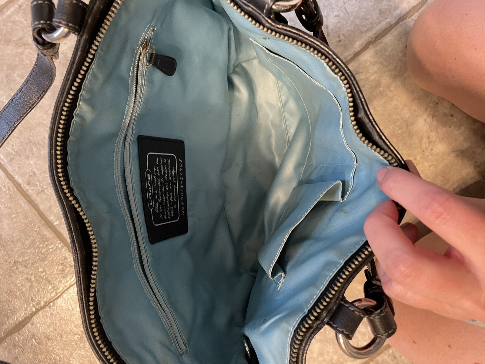 COACH BLACK SIGNATURE LUREX STUDDED TOTE SHOULDER BAG 12911 HANDBAG ...