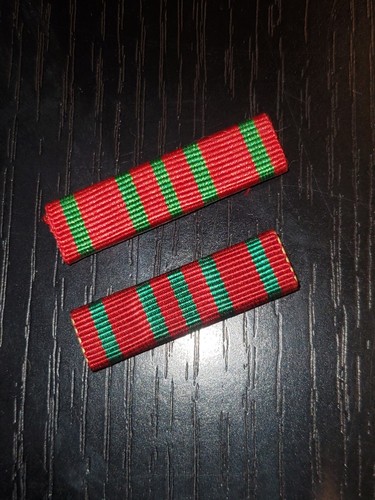 WWII 1950s US Army French Belgium Croix De Guerre Ribbon Medal x2 L@@K ...