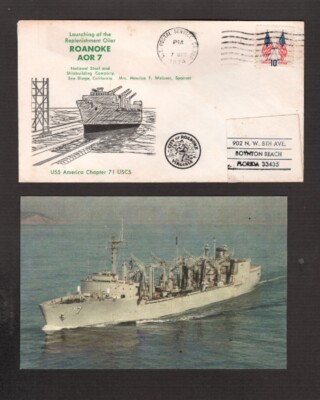 U.S.S. Roanoke (AOR-7) - Naval Ship's Cover - December 7, 1974 | eBay