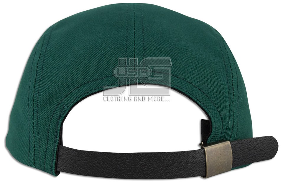 5 Panel Solid Camo Strap-back Adjustable Leather Strap Cap Hat JLGUSA ...