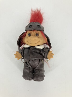 Vintage Russ Troll Doll Pilot Aviator Motorcycle Bomber Leather Outfit ...
