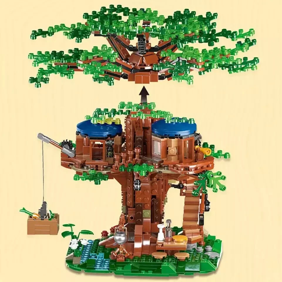 1013Pcs All Seasons Treehouse City Building Blocks Tree House creator ...