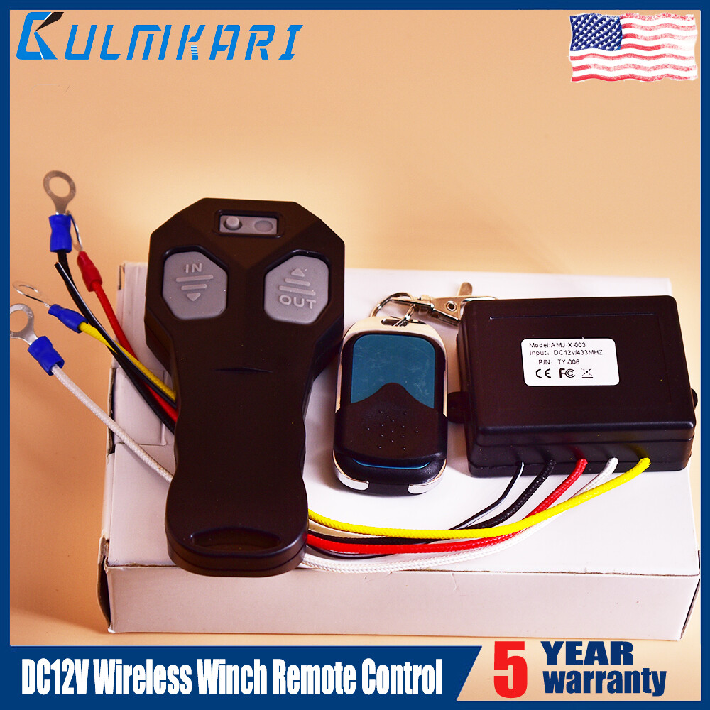 DC12V Wireless Winch Remote Control Kit fits Car Jeep ATV Warn Ramsey ...