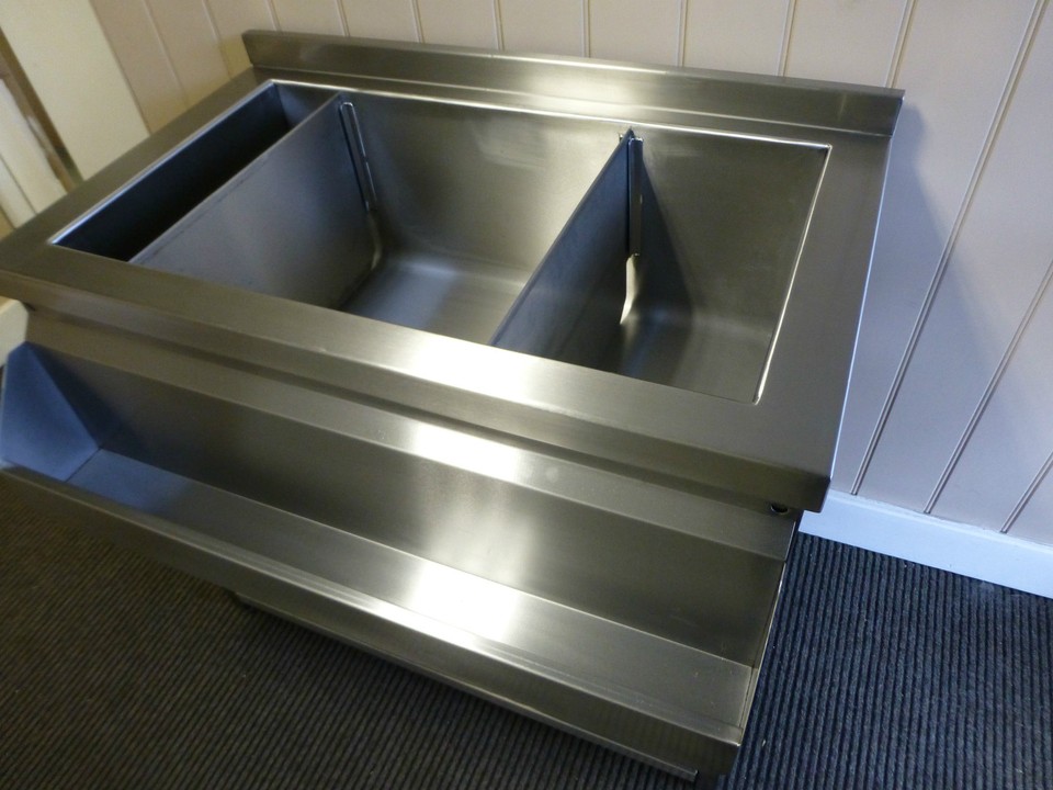 Cocktail Bar Station, Stainless Steel, Fully Insulated Freestanding Ice ...