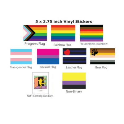 LGBTQ Gay Pride Stickers LGBT GLBT Queer Vinyl Labels 3.75 x 5 inches ...