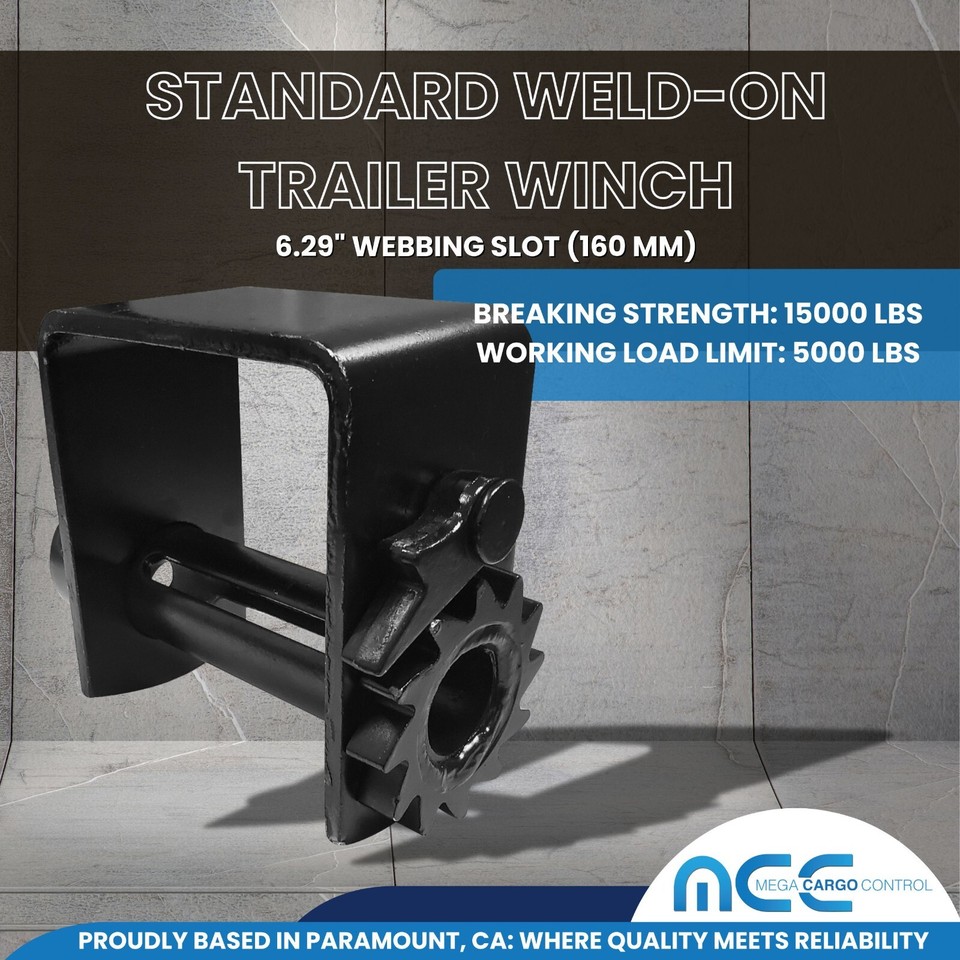 4 Pack Weld On Winch Flatbed Truck Trailer Winch for 2"- 4" Winch Strap ...