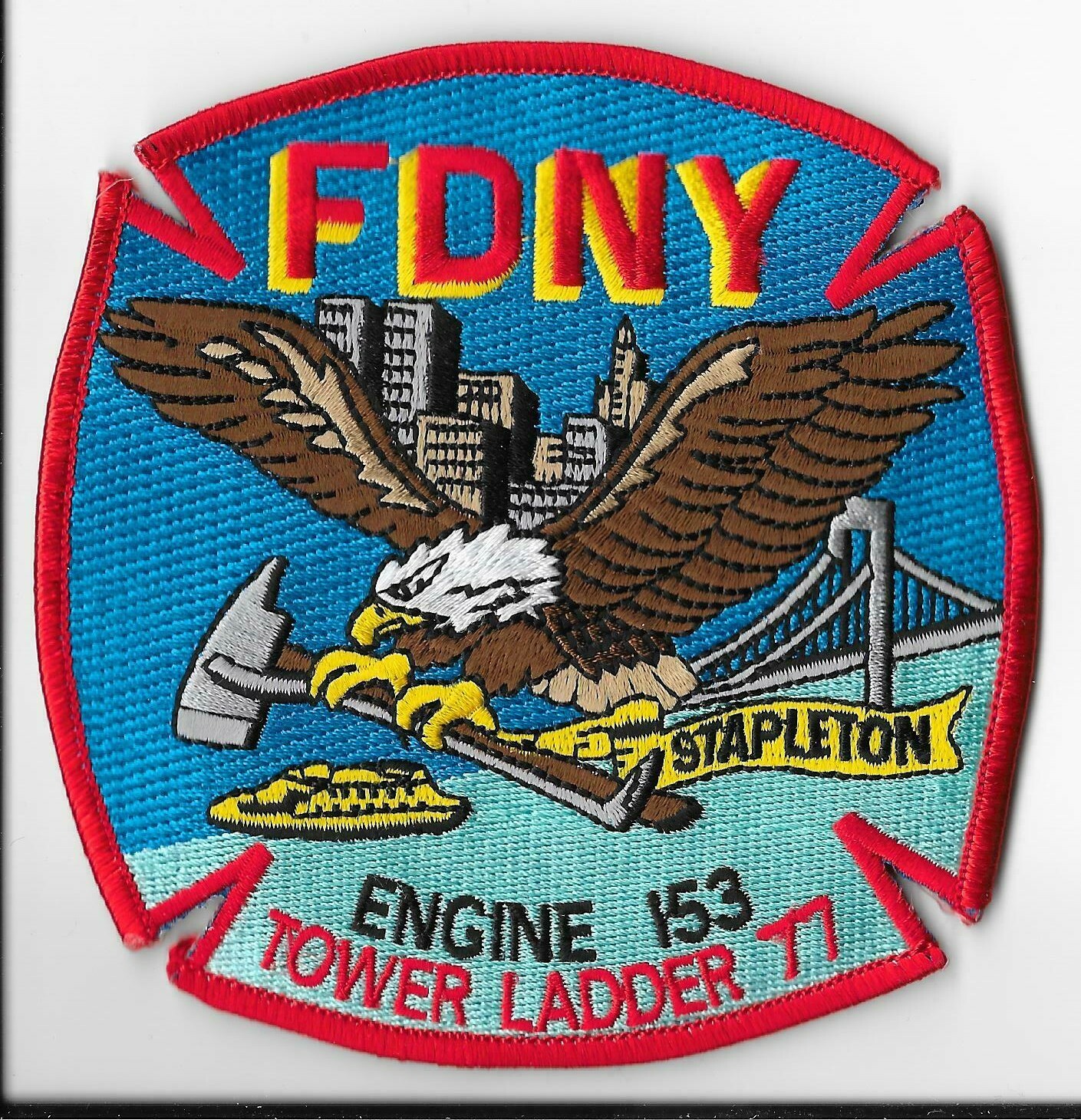 New York Fire Department (FDNY) Engine 153/Ladder 77 Stapleton Patch V1 ...