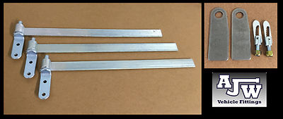 3 x Straight Hinges 460mm 18" Trailer Tailgate Dropside Hinge Set Eye ...
