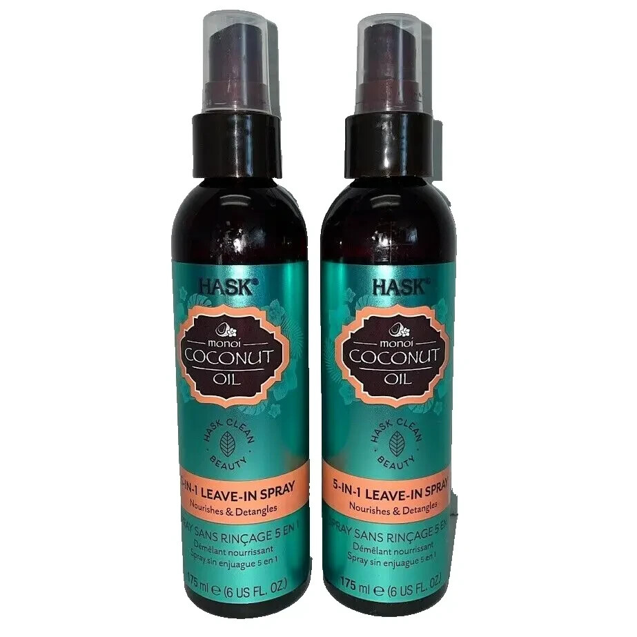 HASK Coconut Oil 5 in 1 Leave in Condition Spray 6 fl oz - 2 pack ...