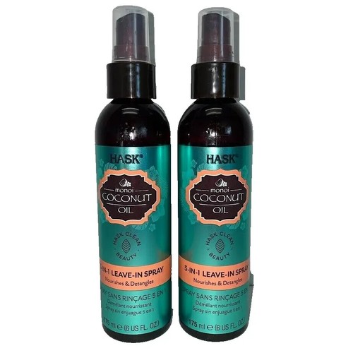 HASK Coconut Oil 5 in 1 Leave in Condition Spray 6 fl oz - 2 pack ...