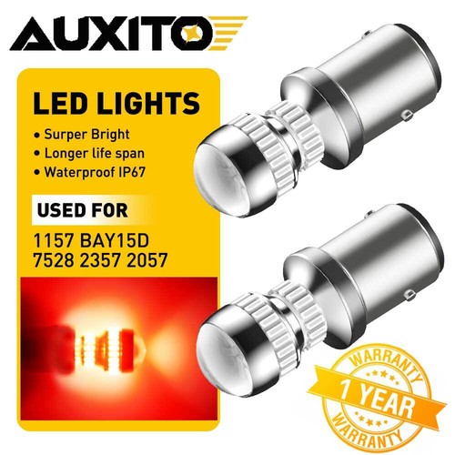 AUXITO Super Bright 1157/7528 LED Brake Tail Stop Light Bulbs Pure Red ...