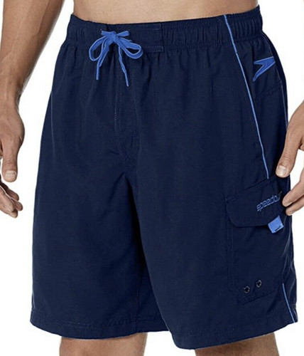 Men's Navy Blue Speedo Loose-Fit Swim Trunks With SPF 50 Protection ...