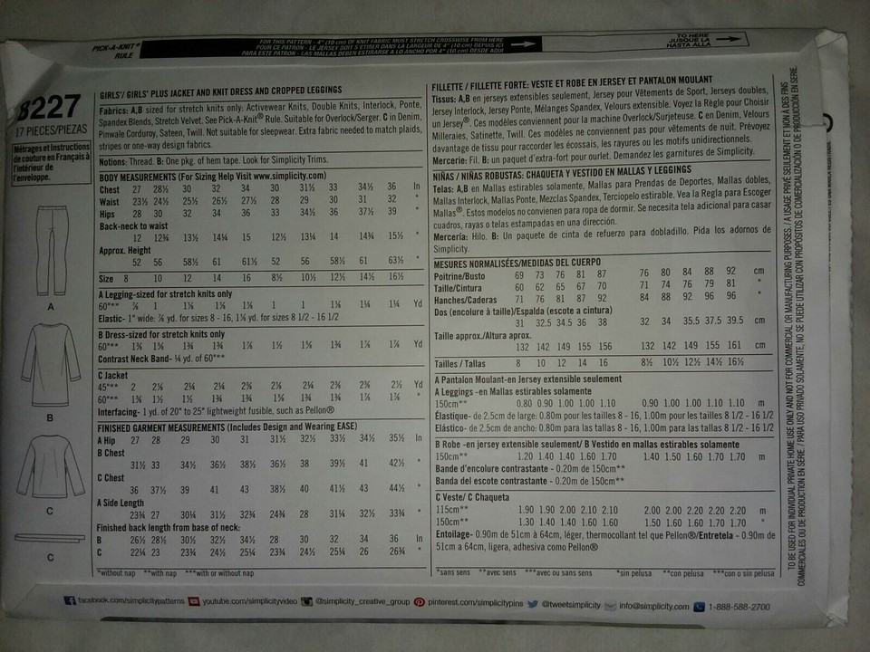 New Uncut Simplicity Pattern 8227 Girls Size 8 to 16 Mimi Style Dress ...