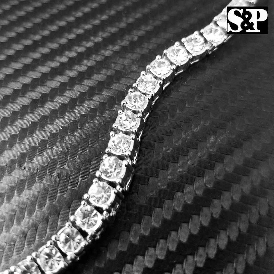 Hip Hop Iced SON GOKU pendant & 18" 1 Row Cubic Zirconia Tennis Chain ...