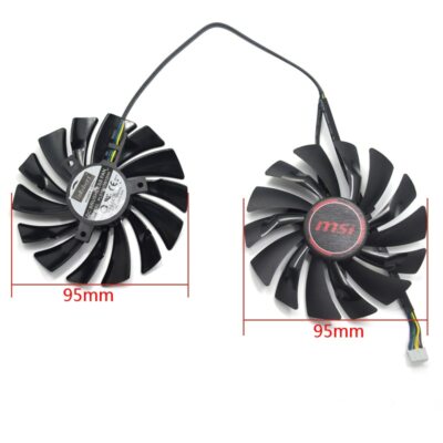 95mm MSI GTX950 GTX960 GTX970 GAMING Dual Fan PLD10010S12HH 4Pin 12V 0 ...