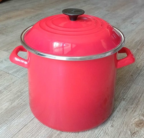 Marmite / grand faitout en acier émaillée Le Creuset - Modèle rare ! | eBay