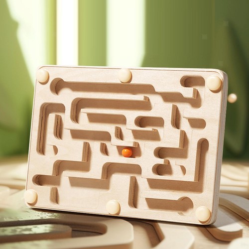 Wooden Balance Maze Game Fine Motor Skills Learning Fun Logic Game for ...