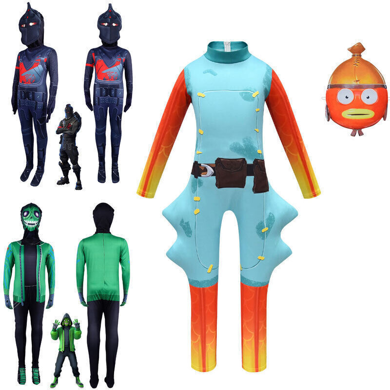 Fortnite Cosplay Kids Video Game Costume Fancy Dress Jumpsuit Halloween ...